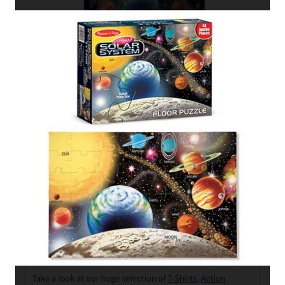 Melissa & Doug | Toys | Melissa Doug Solar System Galaxy Planets Floor ...